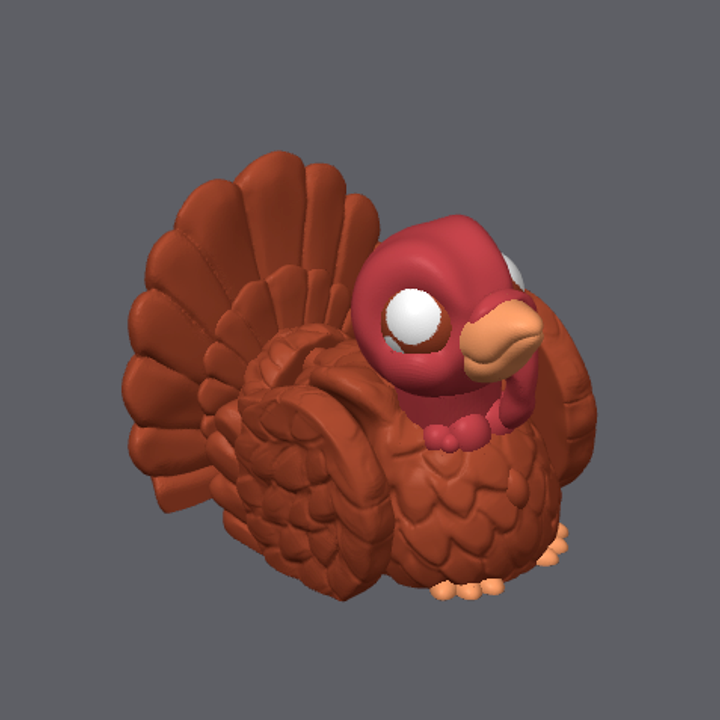 3D Printable Tom the Turkey Flexi by ChibiBestiary